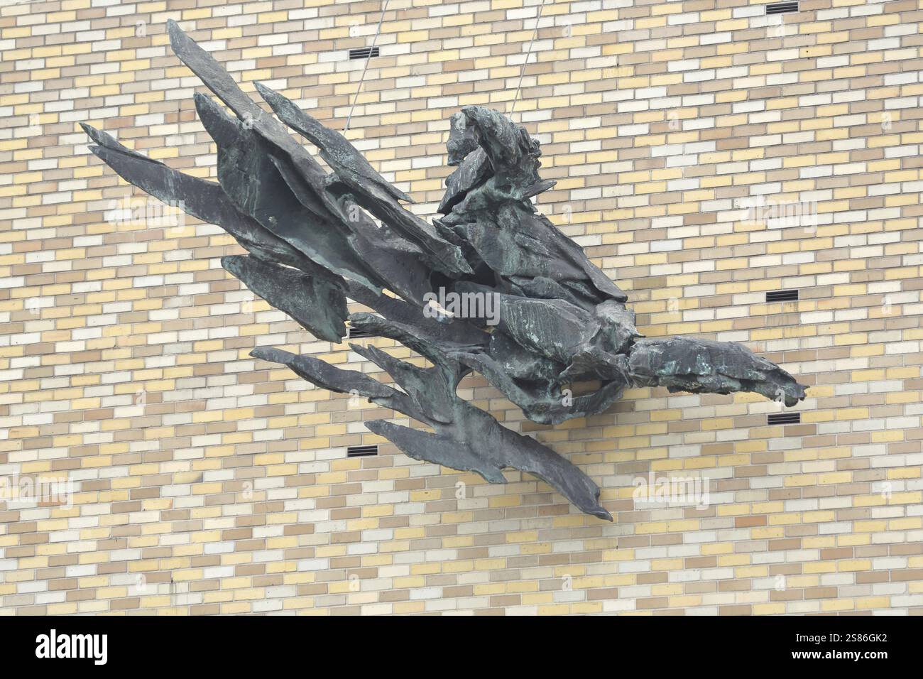 Sculpture The Fallen Prometheus by Michael Croissant 1968, bronze ...