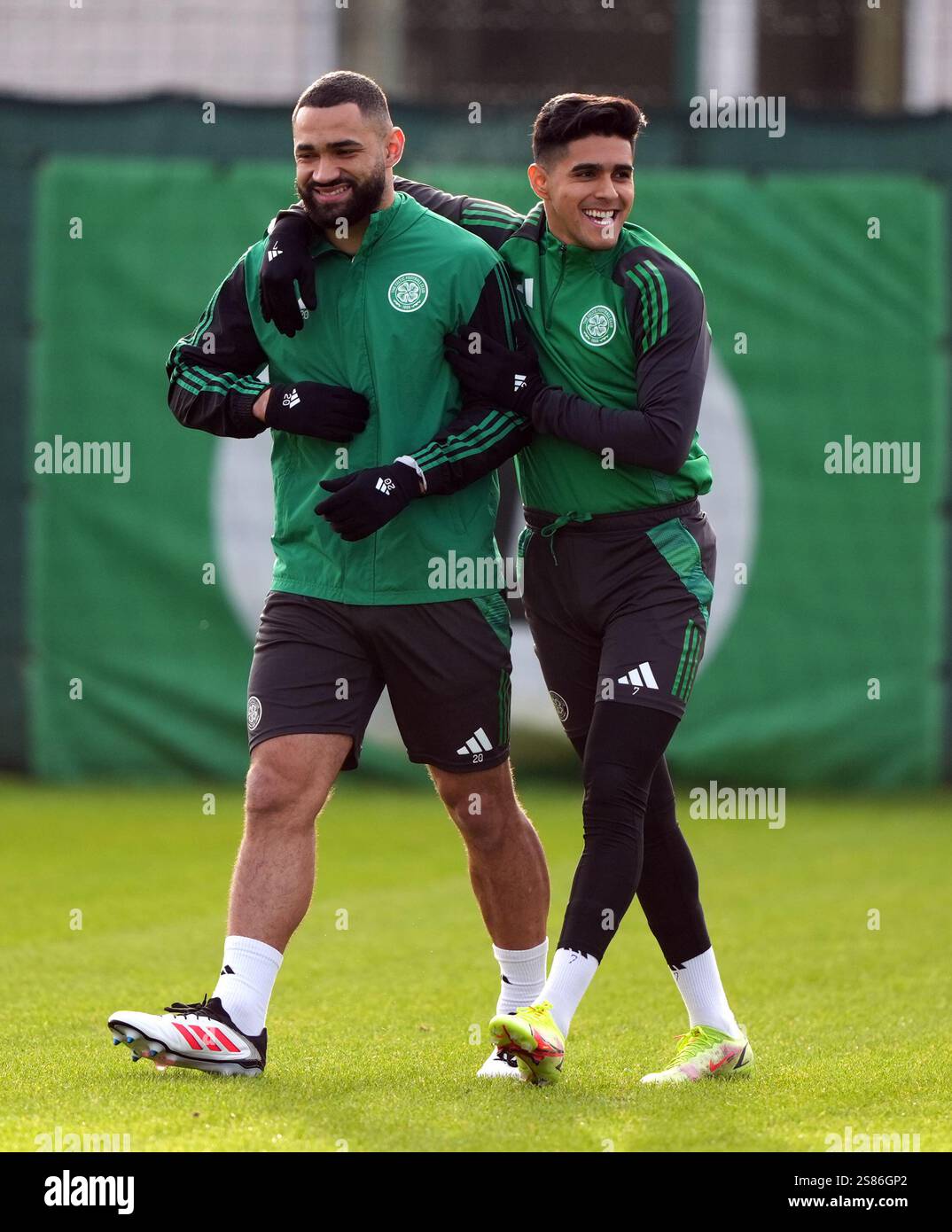 Celtic's Luis Palma and Cameron Carter-Vickers during a training ...
