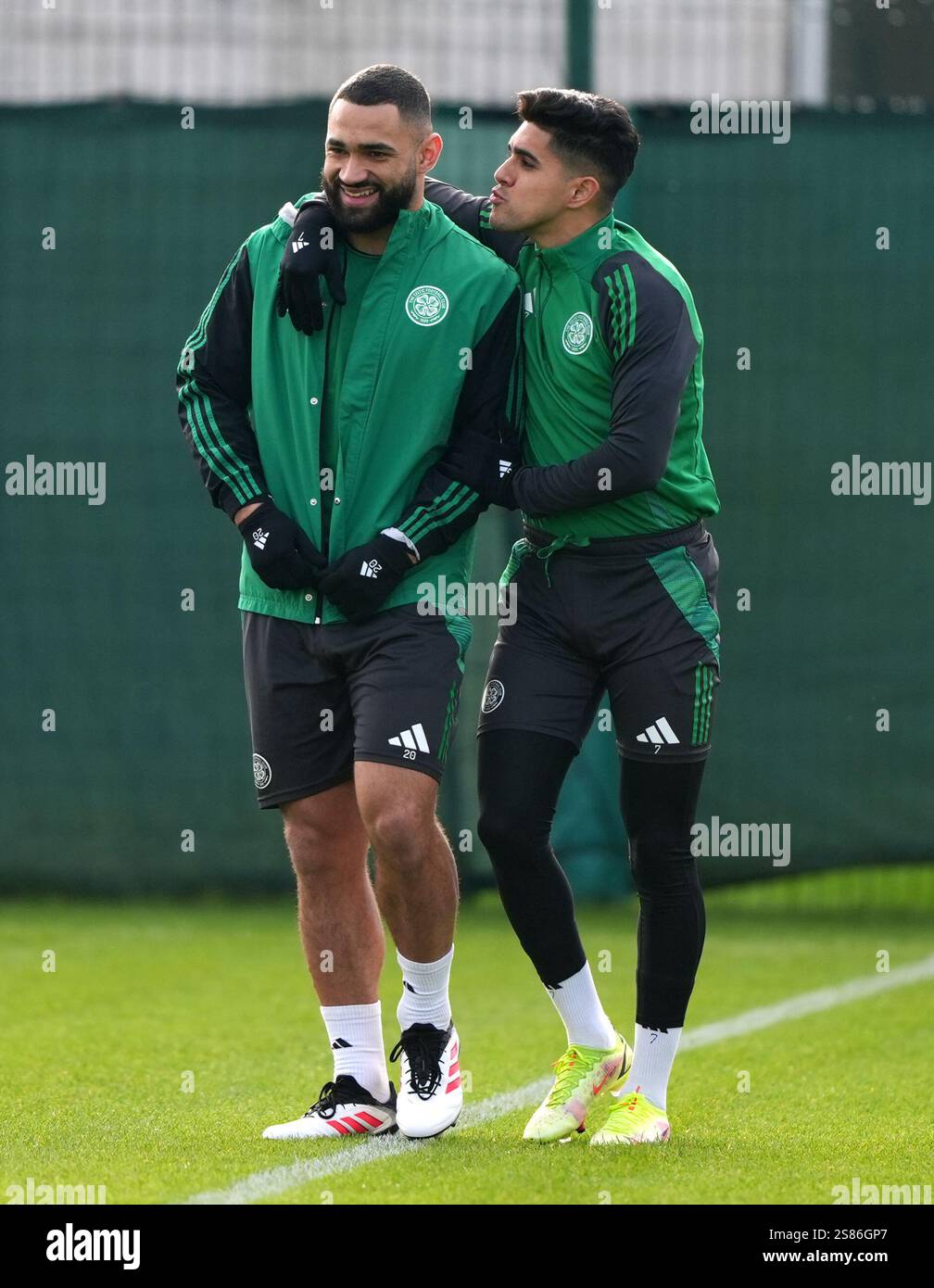 Celtic's Luis Palma and Cameron Carter-Vickers during a training ...