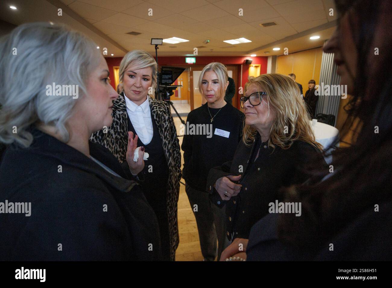(left-right) Junior Minister Pam Cameron, First Minister Michelle O ...