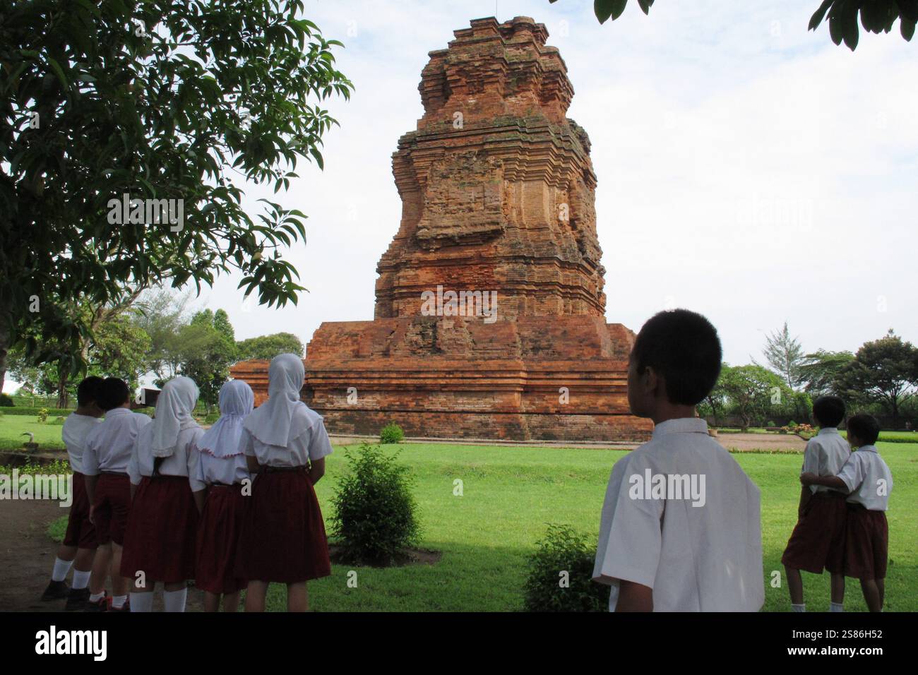 Mojokerto - Indonesia, 6 June 2013 : Bajang Ratu Temple is a relic of ...