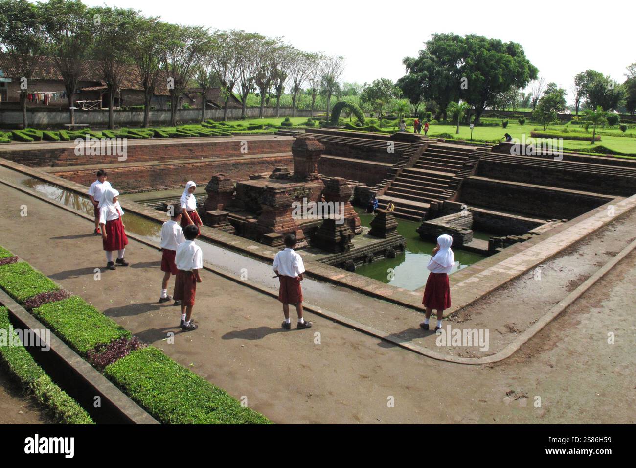 Mojokerto - Indonesia, 6 June 2013 : Bajang Ratu Temple is a relic of ...