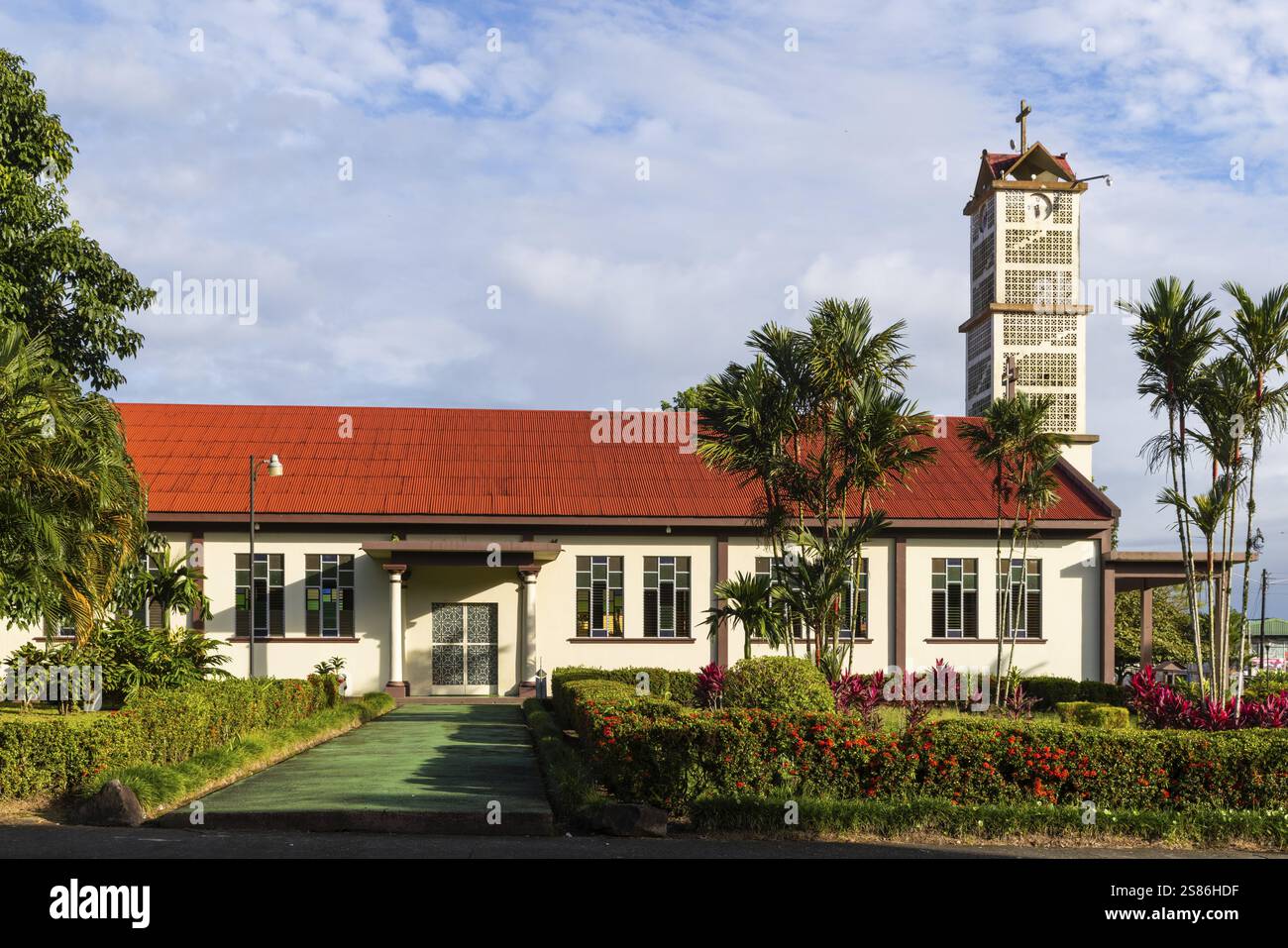 Iglesia Catolica, Church, La Fortuna, Guanacaste, Costa Rica, Central ...