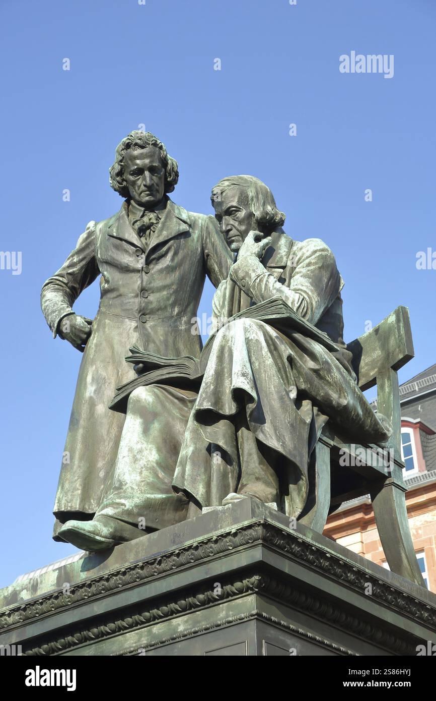 Brothers Grimm national monument, standing Jacob and sitting on the ...