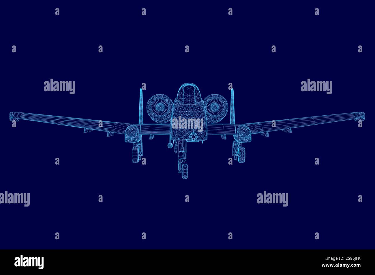 Blue airplane is shown in a stylized way. The image is of a computer ...
