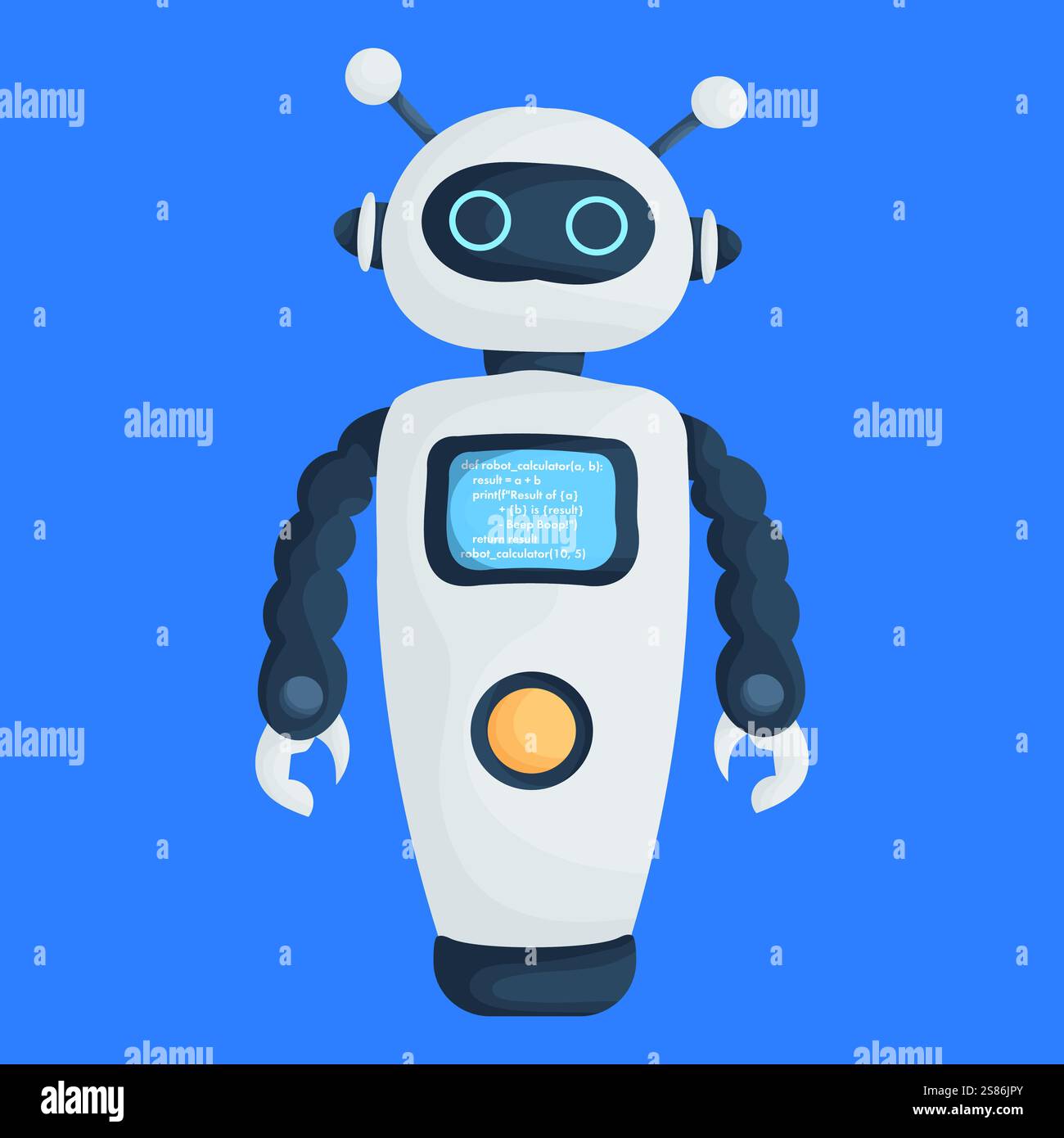 Robot programming icon cartoon Stock Vector Images - Alamy