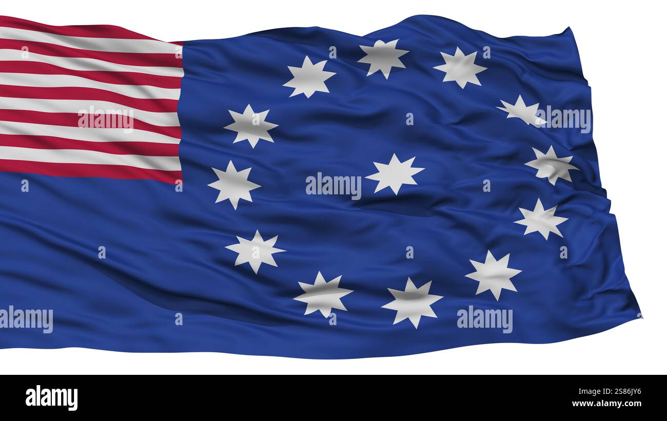 Isolated Easton City Flag, City of Pennsylvania State, Waving on White ...