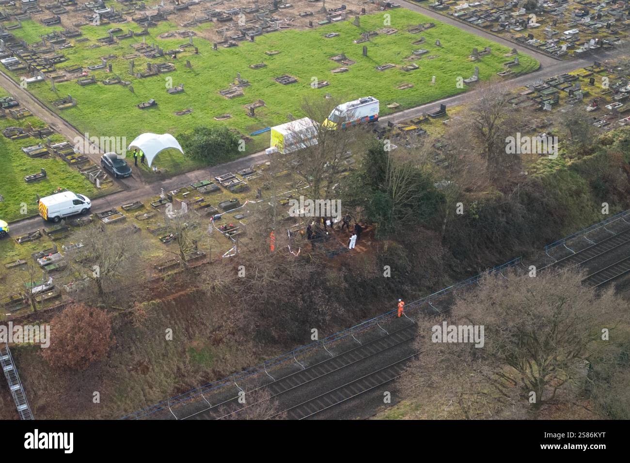 Oldbury Cemetery, 21st January 2025. A British Transport Police ...