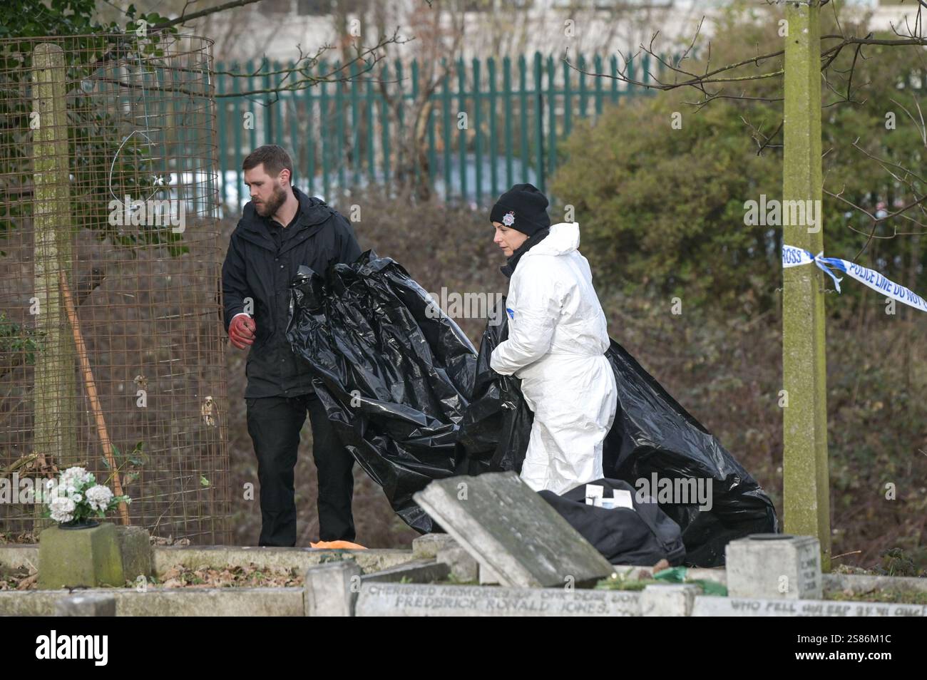 Oldbury Cemetery, 21st January 2025. A British Transport Police ...