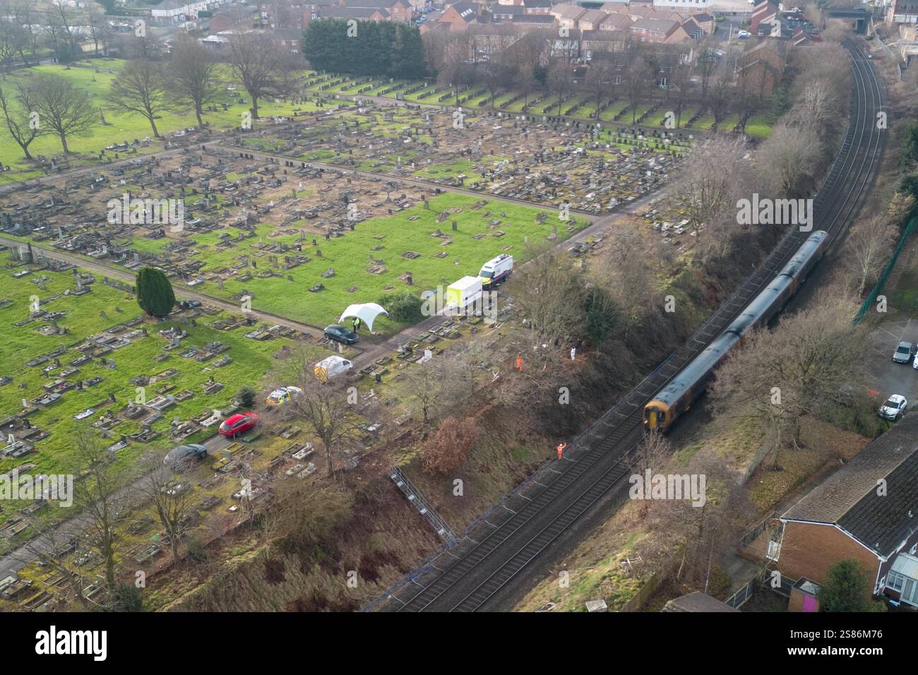Oldbury Cemetery, 21st January 2025. A British Transport Police ...
