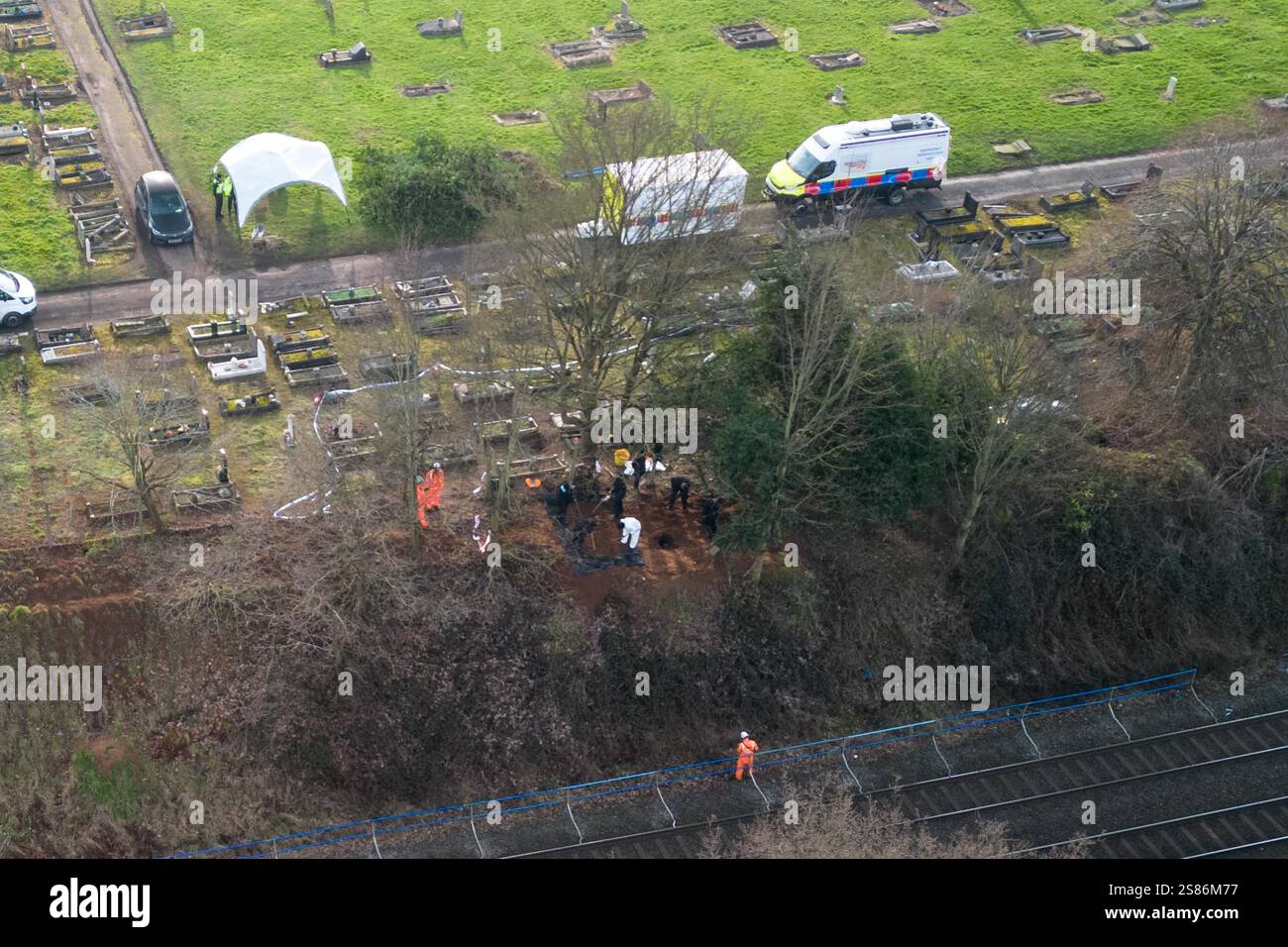 Oldbury Cemetery, 21st January 2025. A British Transport Police ...