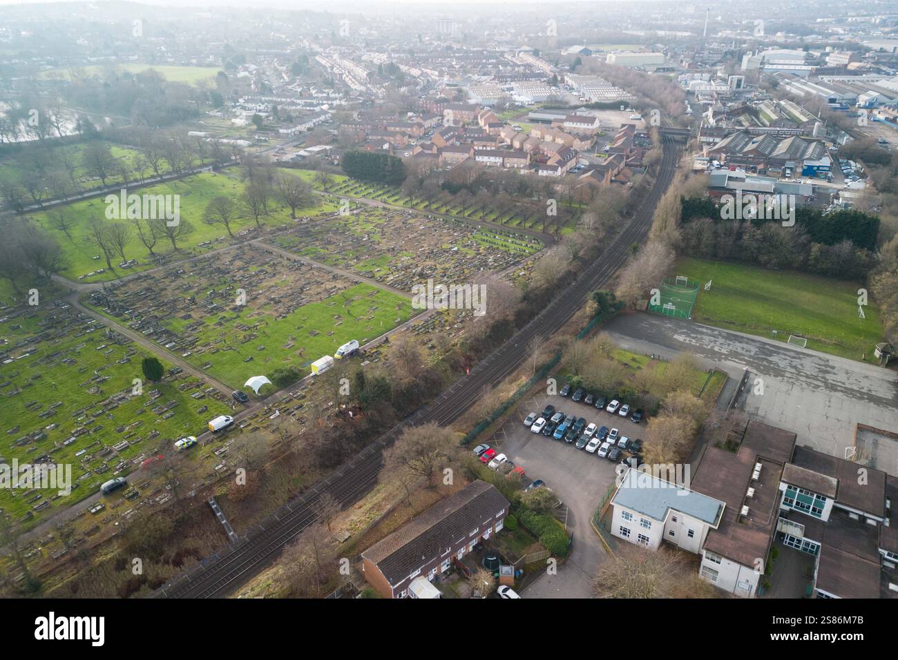 Oldbury Cemetery, 21st January 2025. A British Transport Police ...