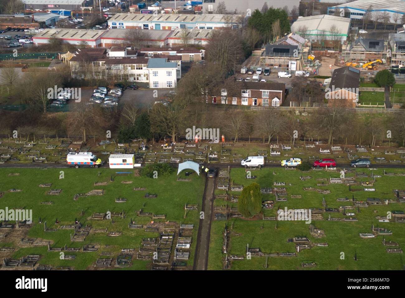Oldbury Cemetery, 21st January 2025. A British Transport Police ...