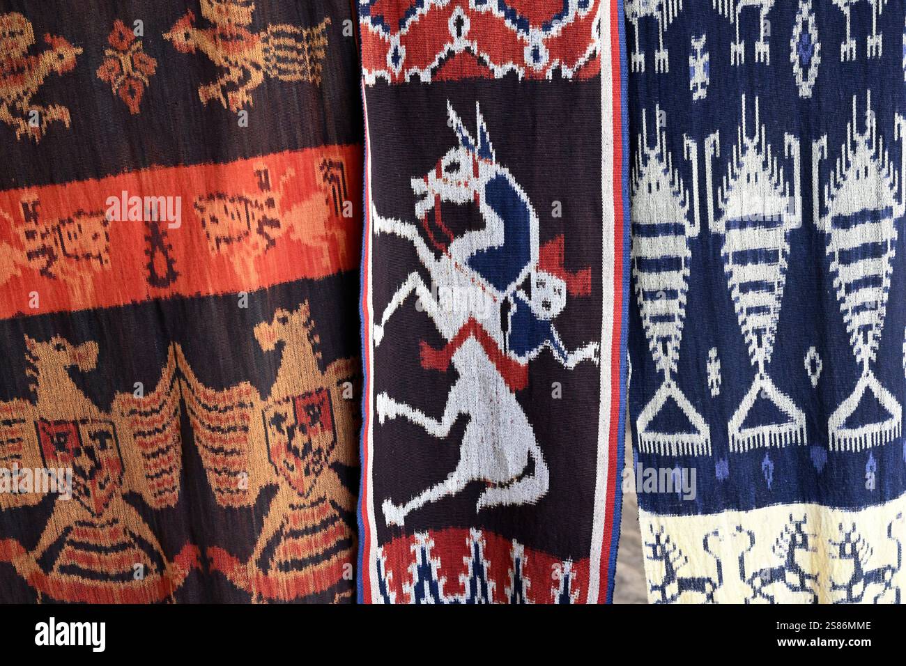 Sumba island,Indonesia, traditional ikat textile Stock Photo - Alamy