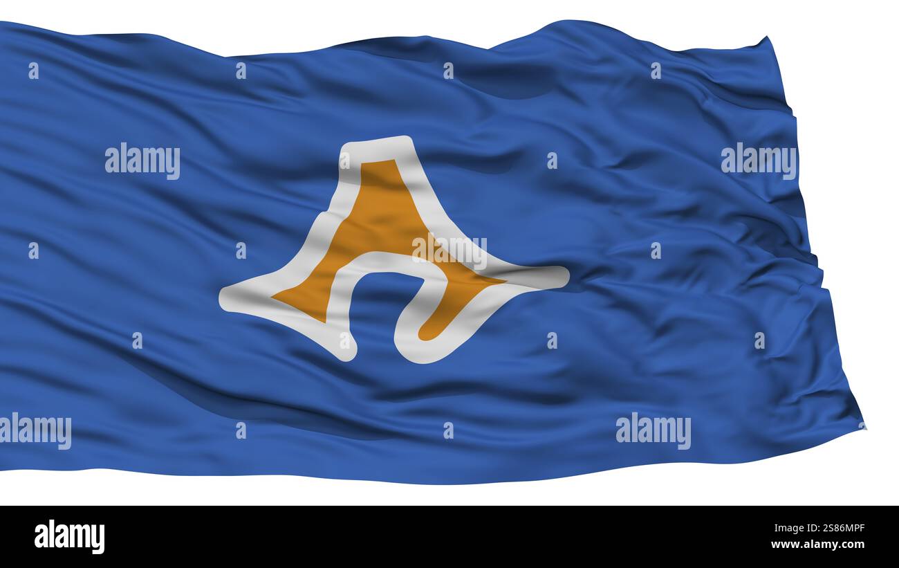 Isolated Shizuoka Japan Prefecture Flag, Waving on White Background ...