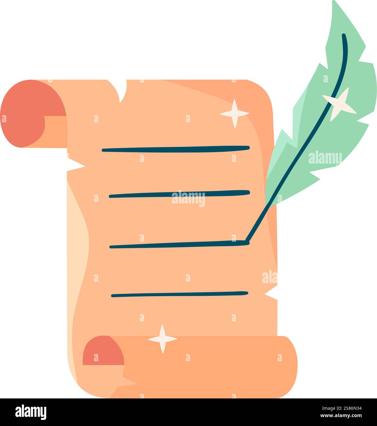 writing letter with feather Stock Vector Image & Art - Alamy