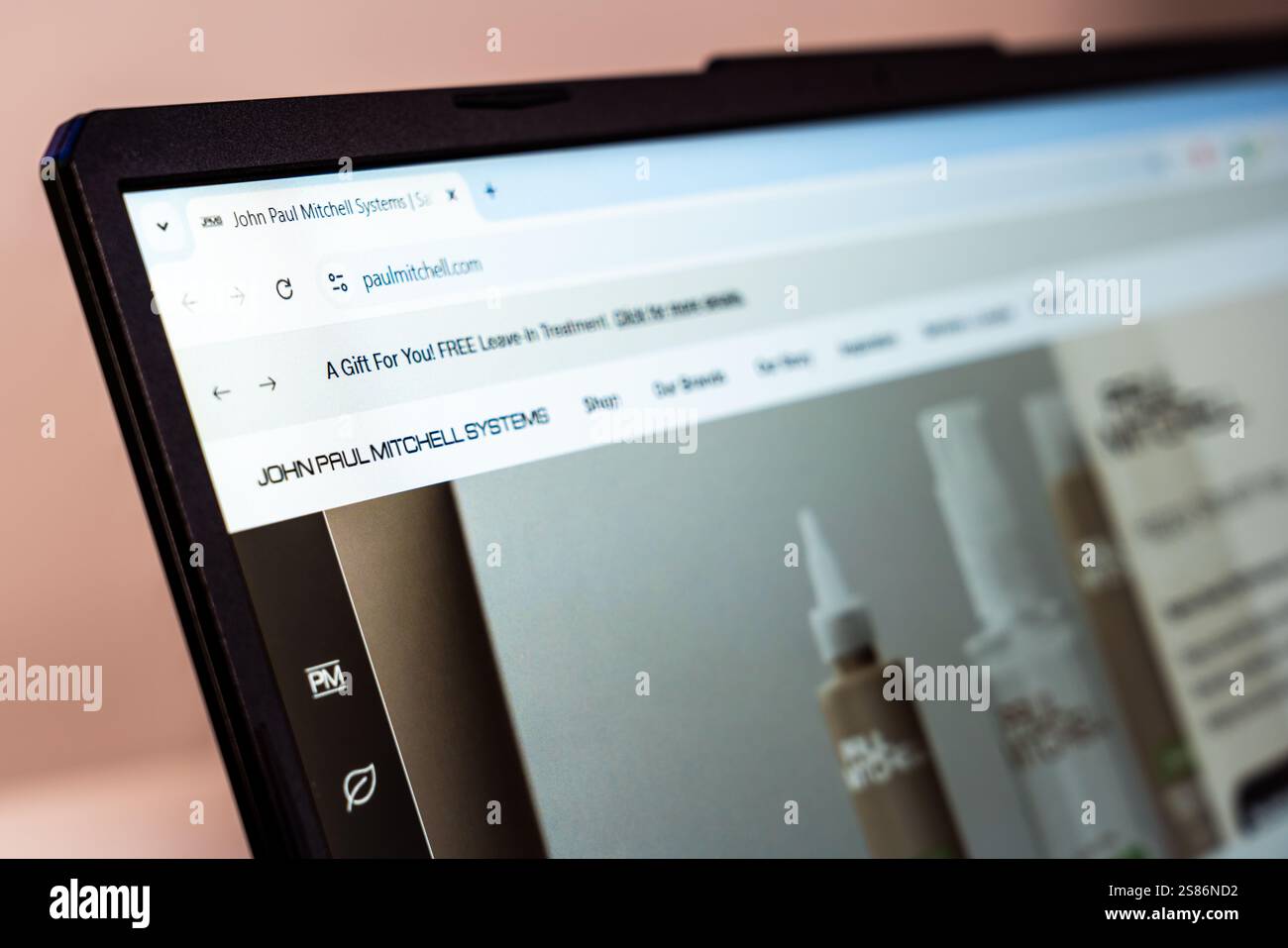 New York, USA - January 20, 2025: John Paul Mitchell Systems website ...