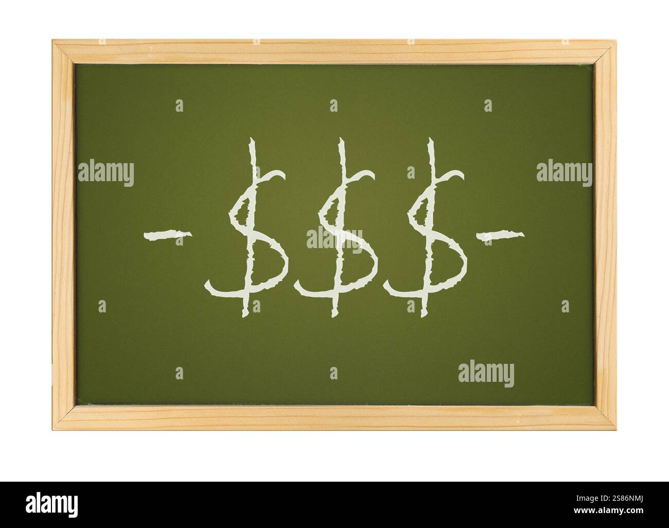 A photography of a small chalk board Dollar Stock Photo - Alamy