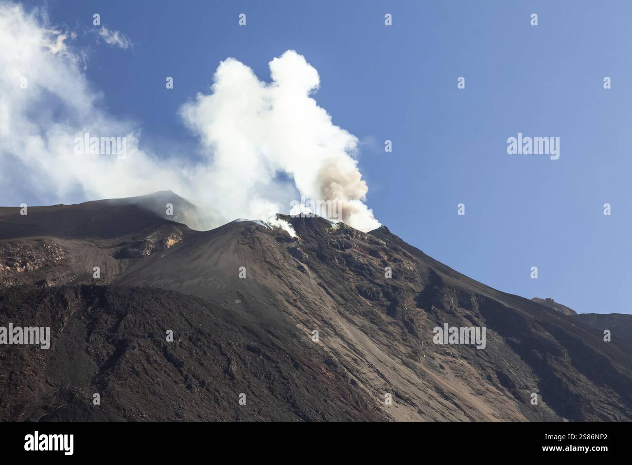 An image of the active volcano islands at Lipari Italy Stock Photo - Alamy