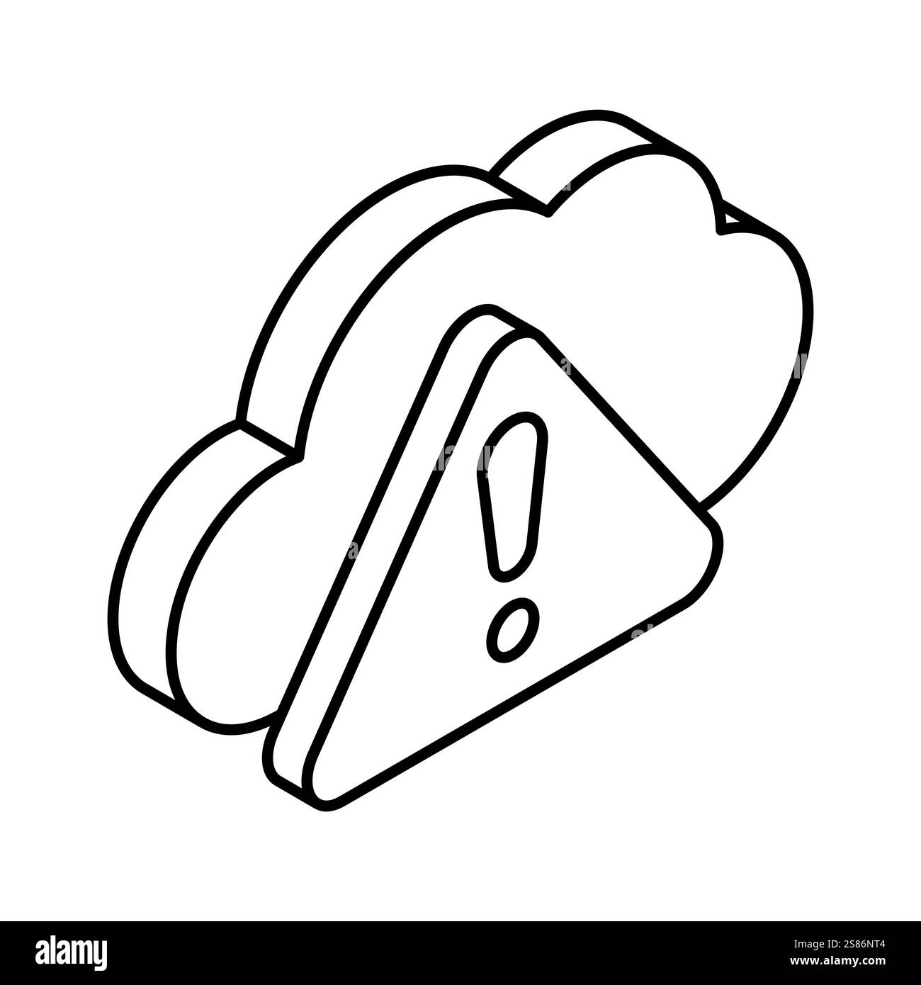 Get your hands on this amazing icon of cloud alert, cloud failure ...