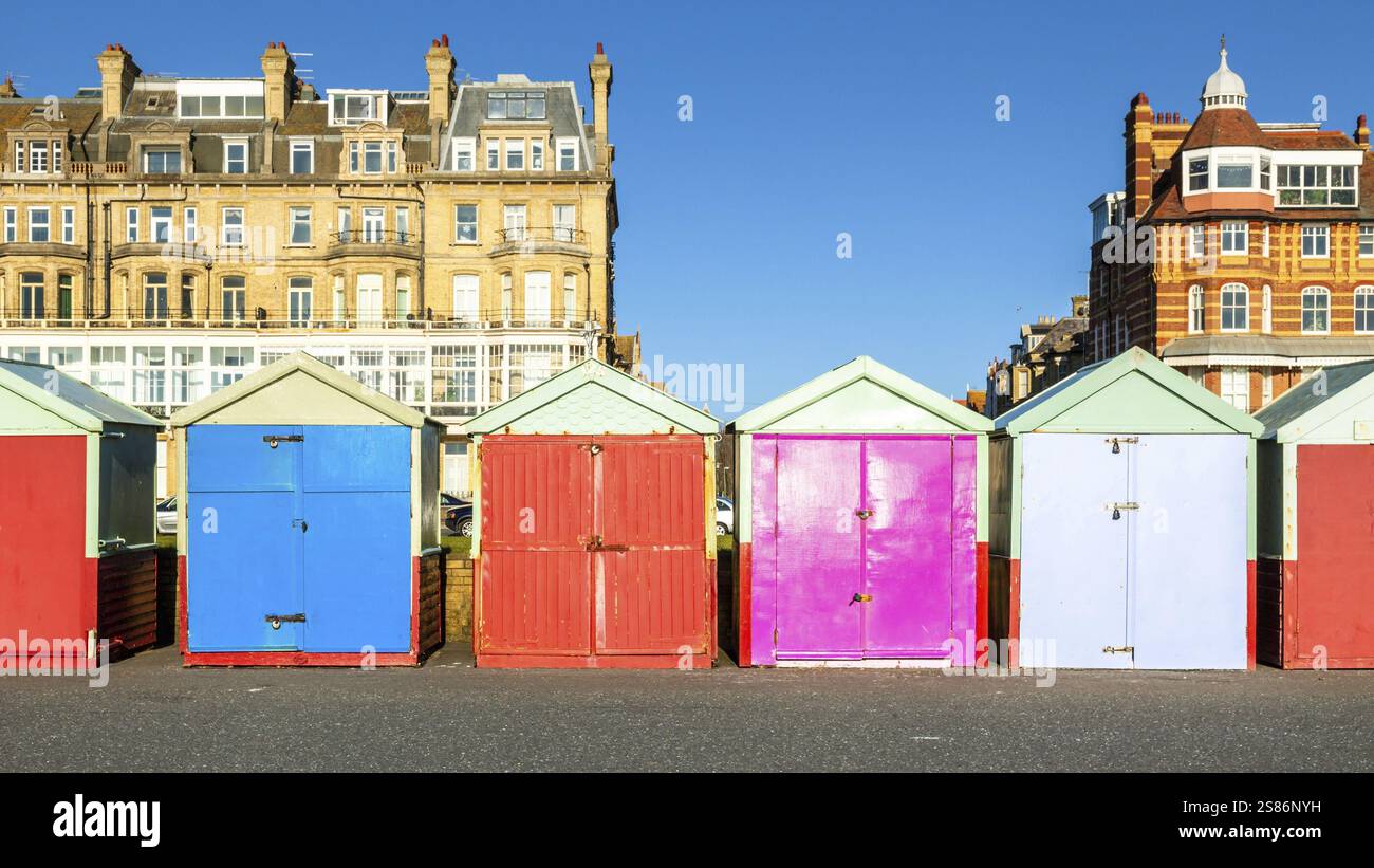 An image of the beautiful UK Brighton beach huts Stock Photo - Alamy