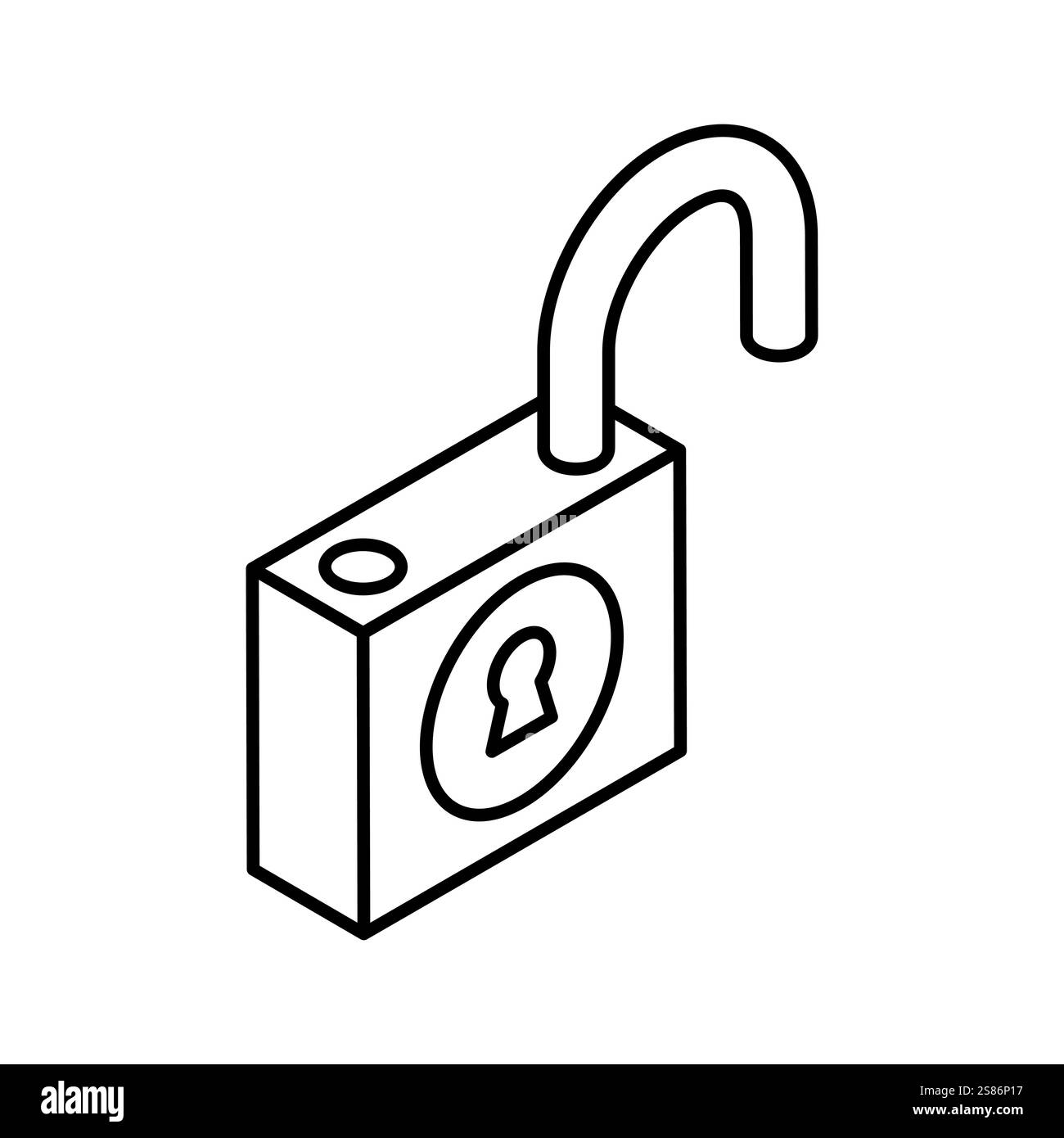 Grab this editable isometric vector of unlock, padlock unlock Stock ...