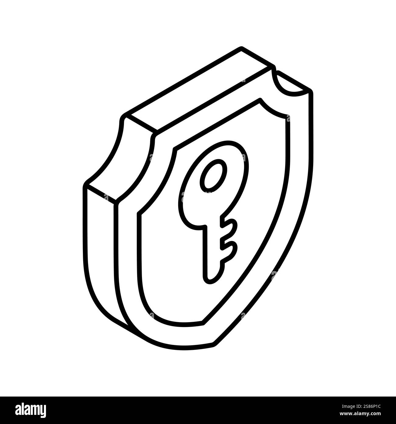 A trendy isometric icon of private key, protection key vector design ...