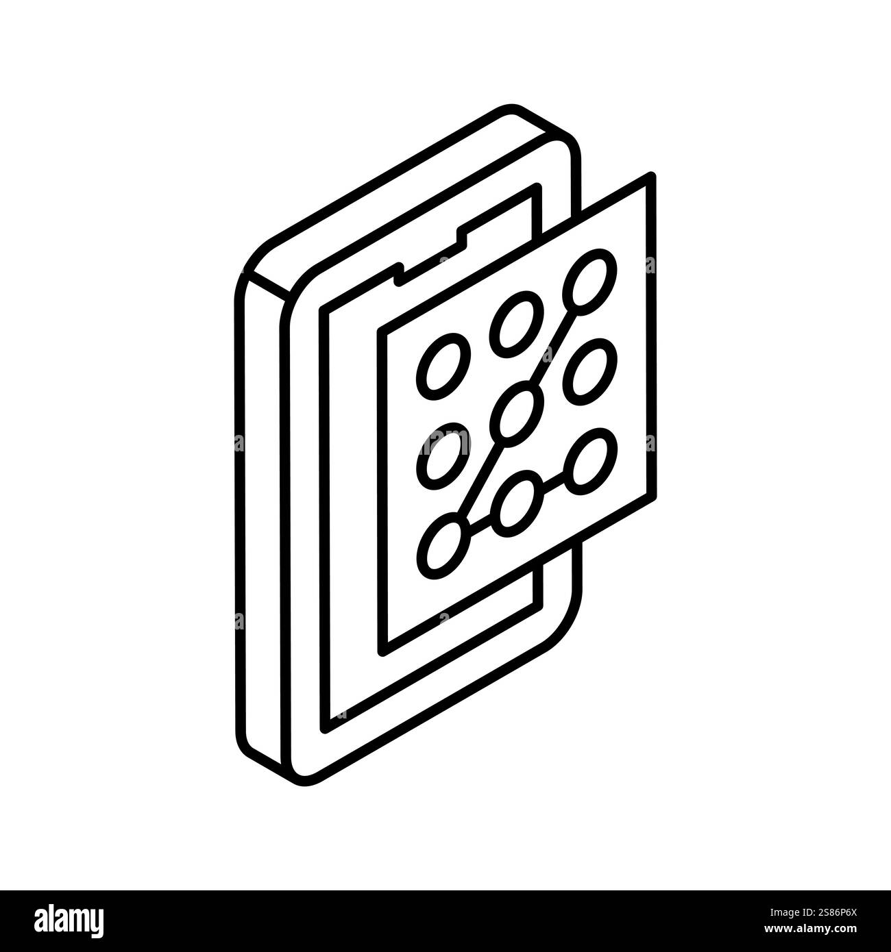 Grab this amazing icon of mobile pattern lock in editable style Stock ...