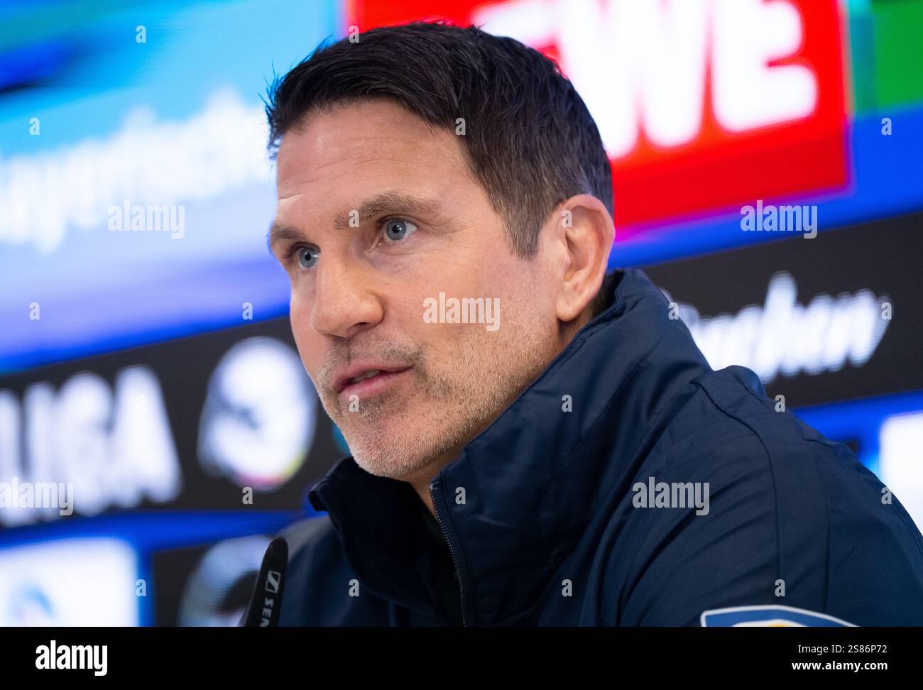 Munich, Germany. 21st Jan, 2025. Soccer: 3rd division, press conference ...