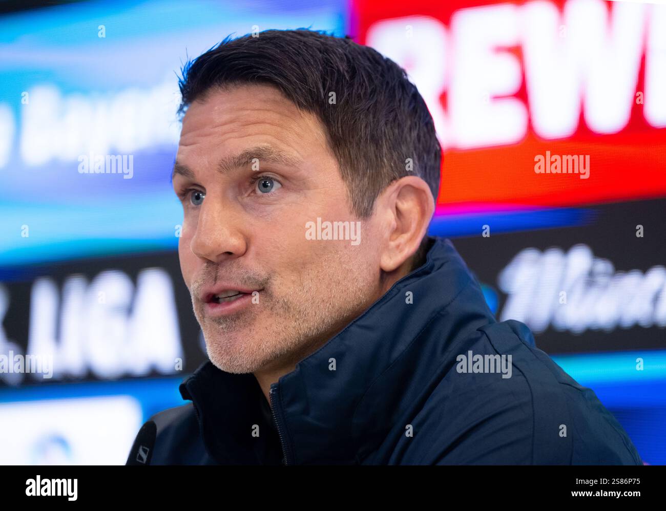 Munich, Germany. 21st Jan, 2025. Soccer: 3rd division, press conference ...