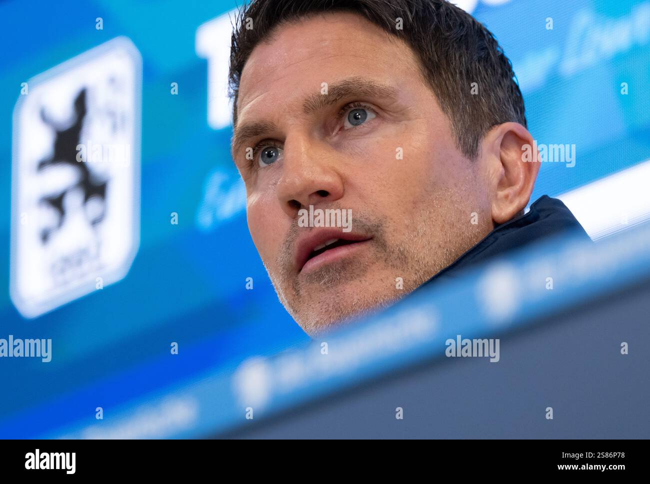 Munich, Germany. 21st Jan, 2025. Soccer: 3rd division, press conference ...