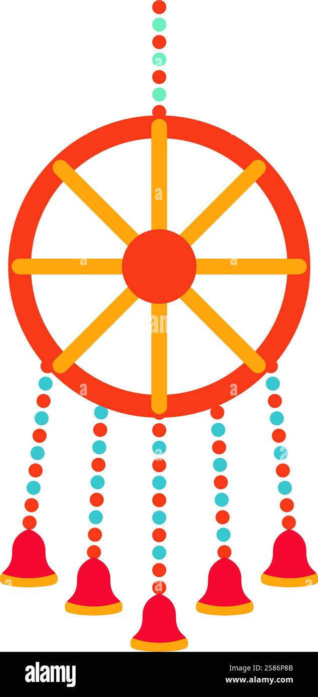 indian wedding hanging wheel decor Stock Vector Image & Art - Alamy
