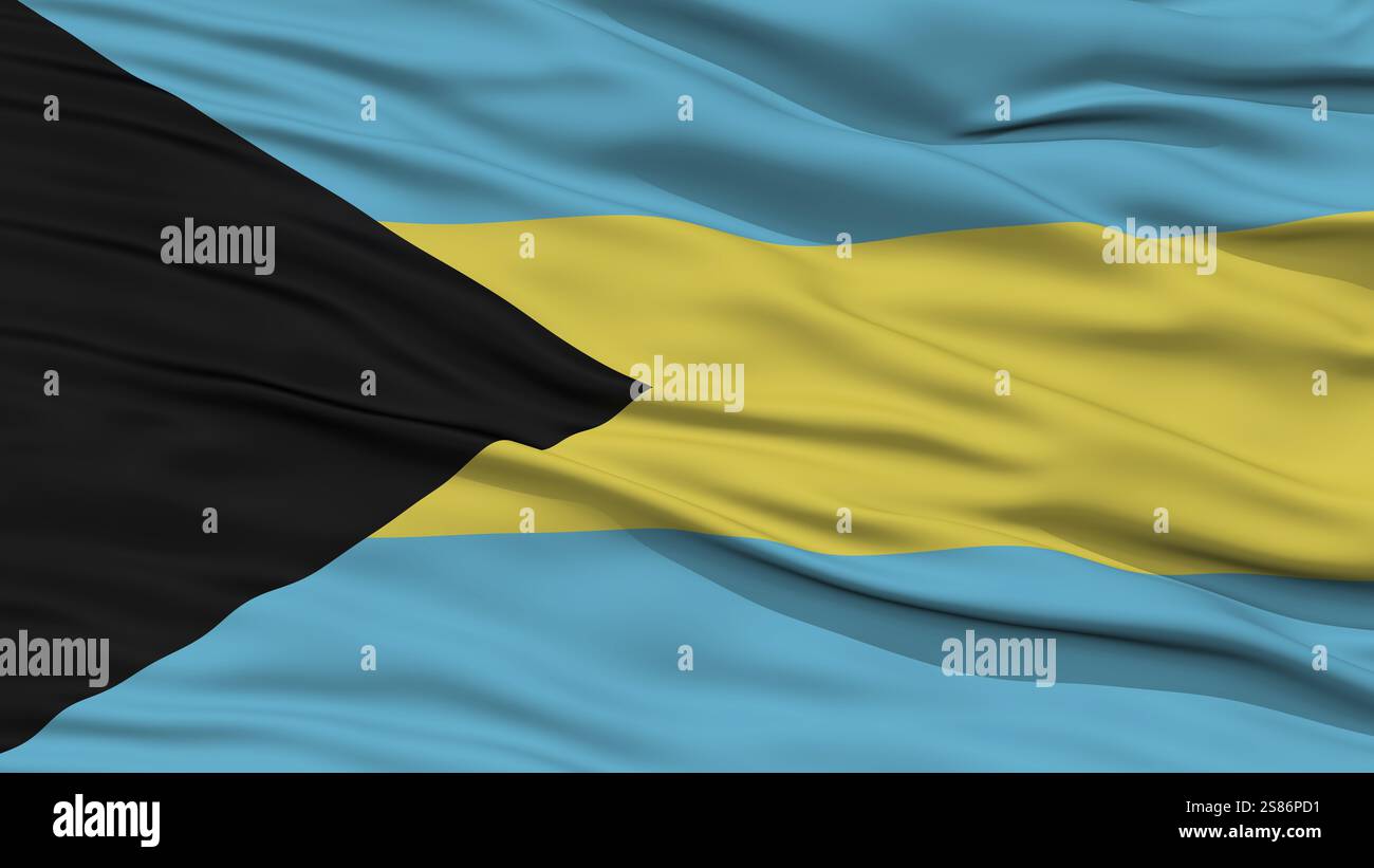 Closeup Bahamas Flag, Waving in the Wind, High Resolution Stock Photo ...