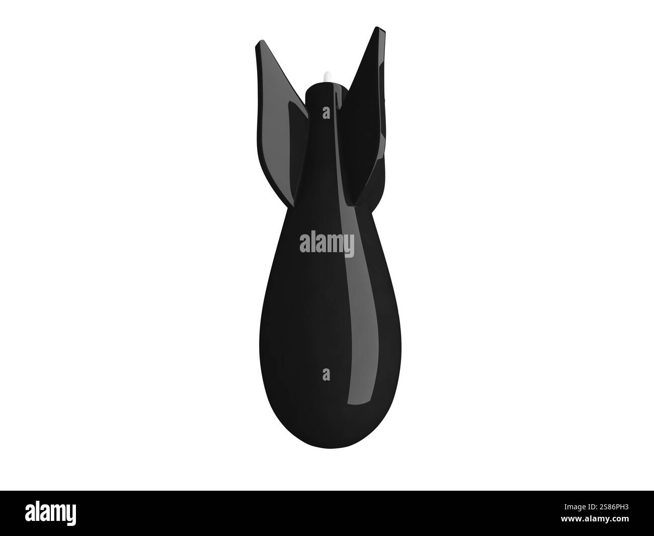 Isolated black bomb on white background Stock Photo - Alamy