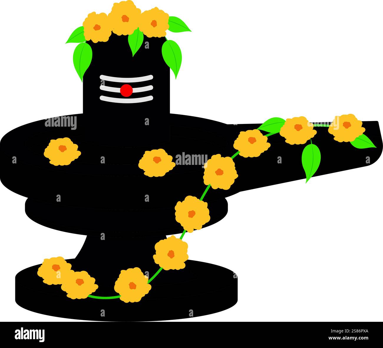 shivaratri lingam with flowers Stock Vector Image & Art - Alamy