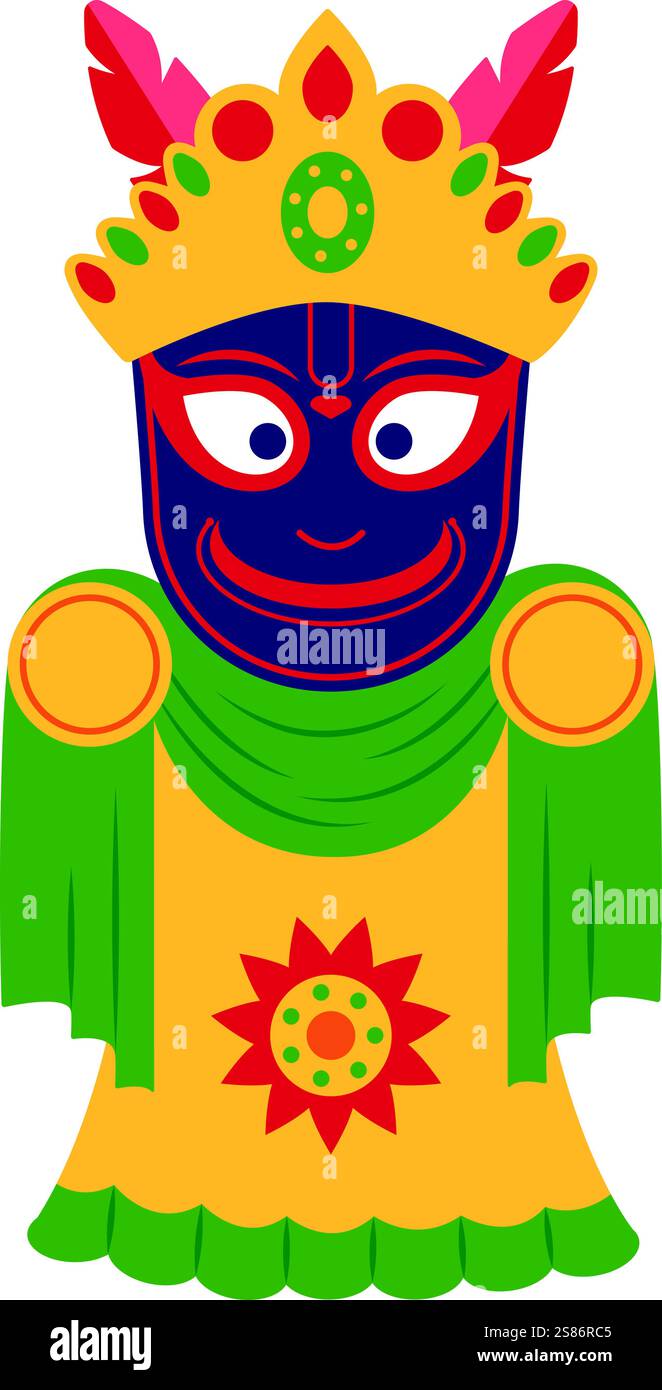 lord balbhadra mask rath yatra hindu Stock Vector Image & Art - Alamy