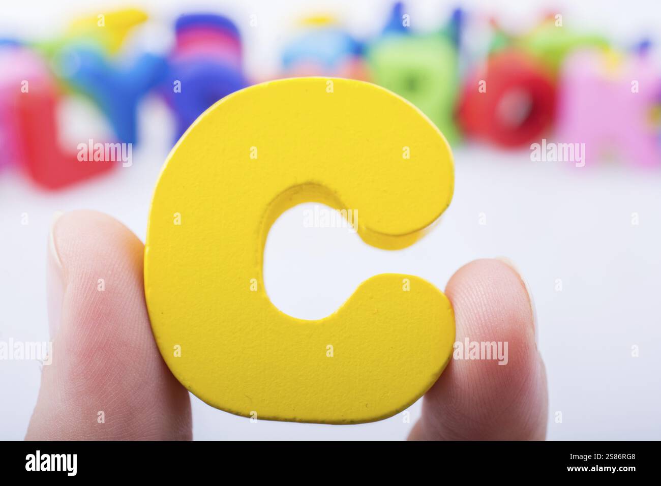 C Letter cubes of Alphabet made of wood Stock Photo - Alamy