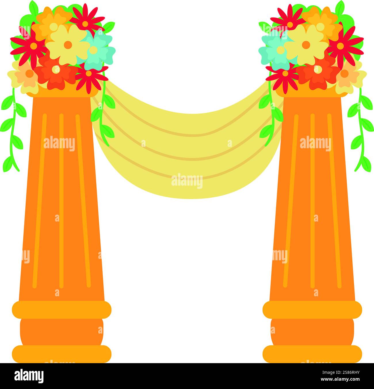 indian wedding columns decor Stock Vector Image & Art - Alamy