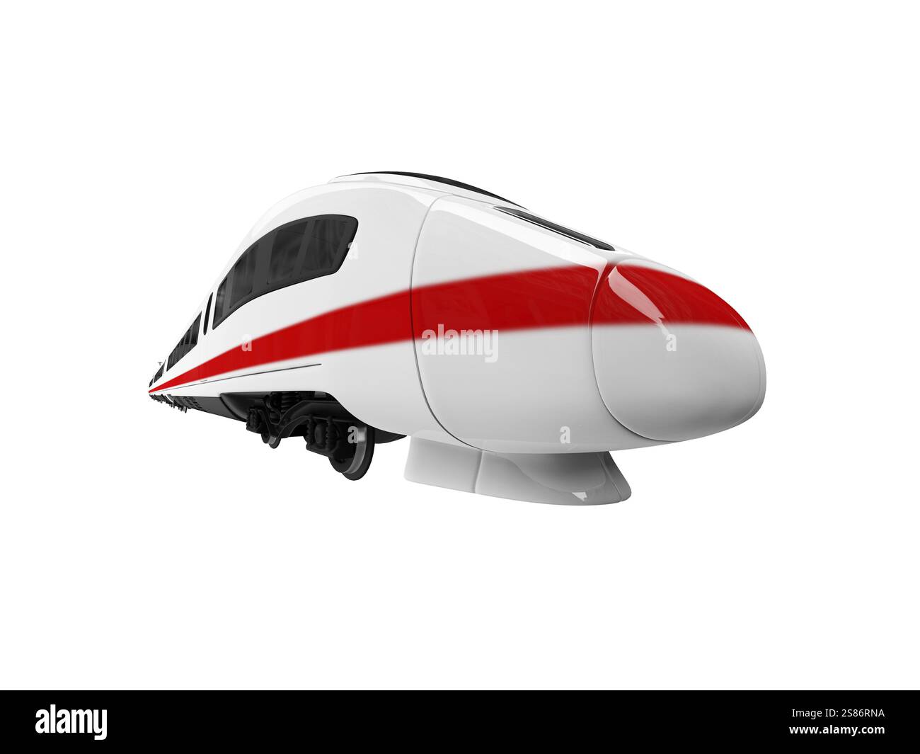 Isolated white train on white background Stock Photo - Alamy
