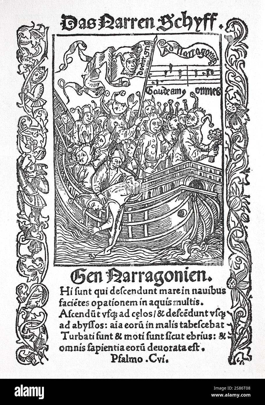 Das Narrenschiff von Sebastian Brant, 1494, spätmittelalterliche ...