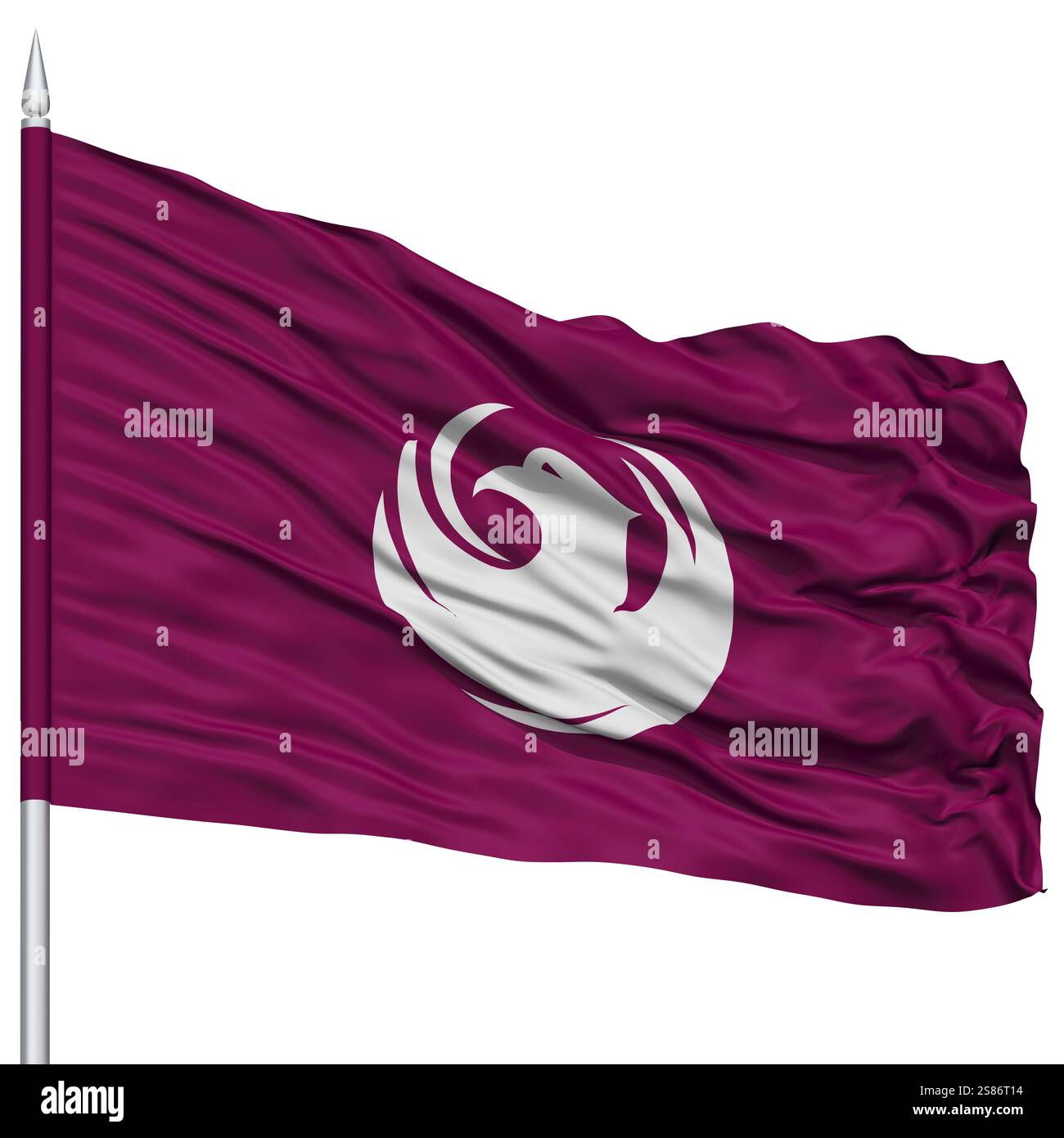 Phoenix Flag on Flagpole, Capital of Arizona State, Flying in the Wind ...