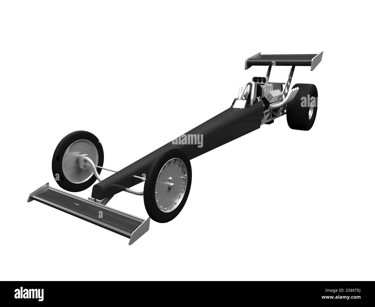 Isolated dragster on white background Stock Photo - Alamy