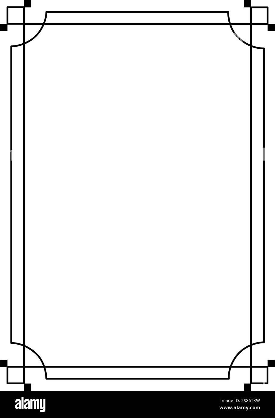 decorative monochrome frame Stock Vector Image & Art - Alamy