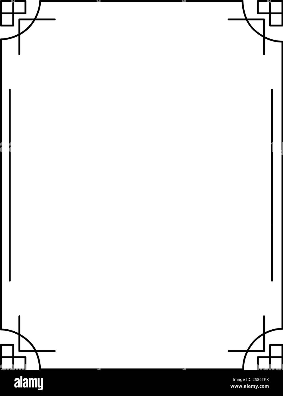 monochrome frame linear border Stock Vector Image & Art - Alamy