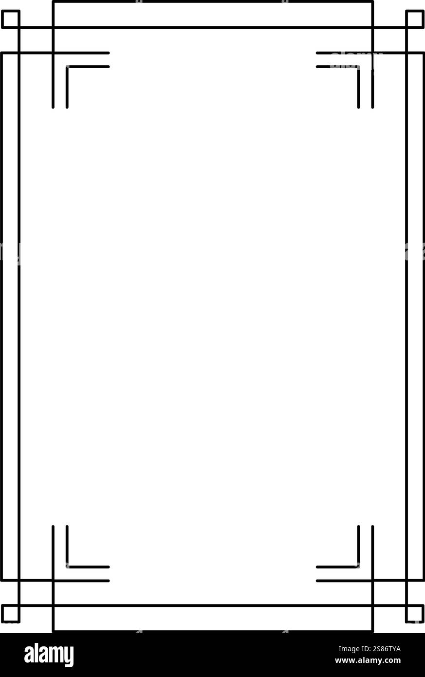 monochrome frame lineal Stock Vector Image & Art - Alamy