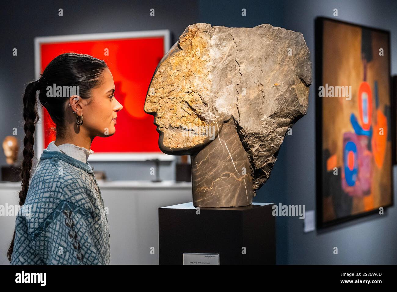London, UK. 21 Jan 2025. Emily Young, Selene:Moon Goddess, on ...