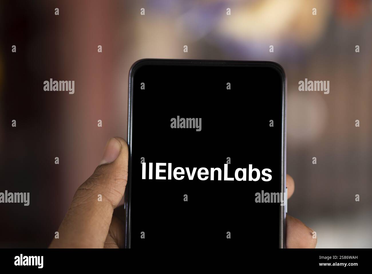Elevenlabs logo is displayed on smartphone. ElevenLabs is a software ...