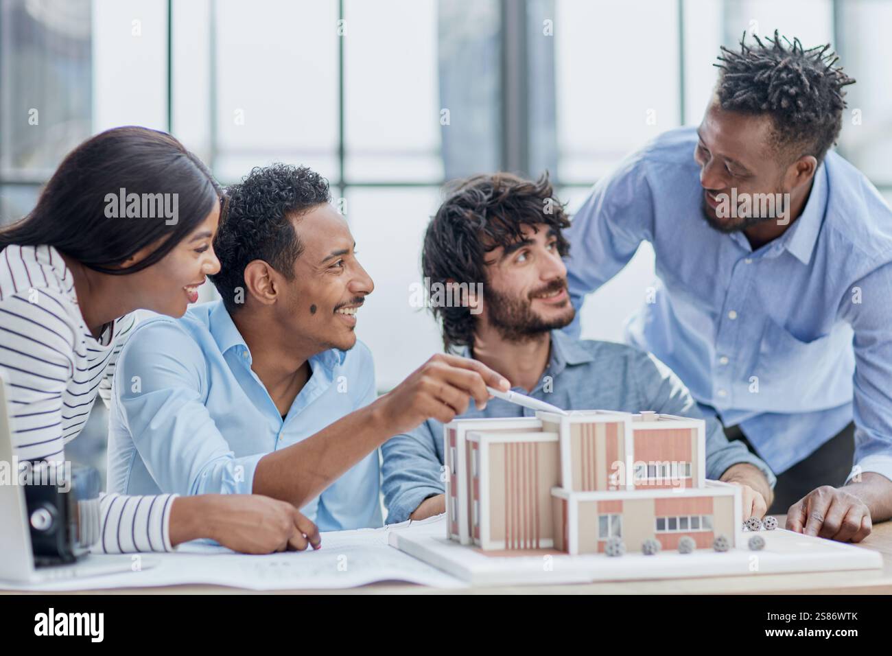 Successful Office Collaboration: Diverse Group of Employees Stock Photo ...
