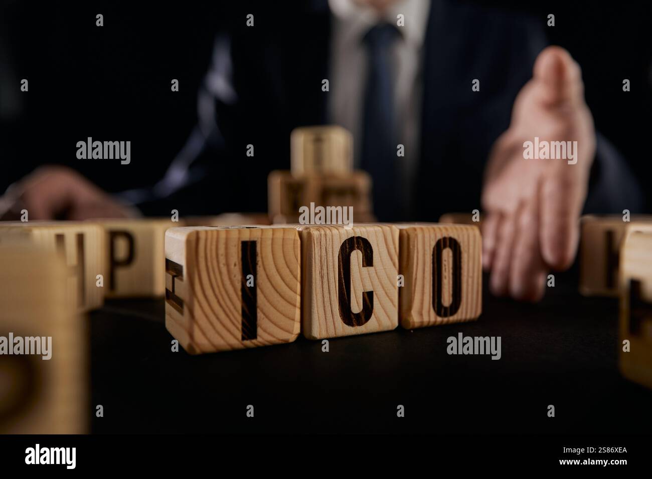 Male hand turns cubes hi-res stock photography and images - Alamy