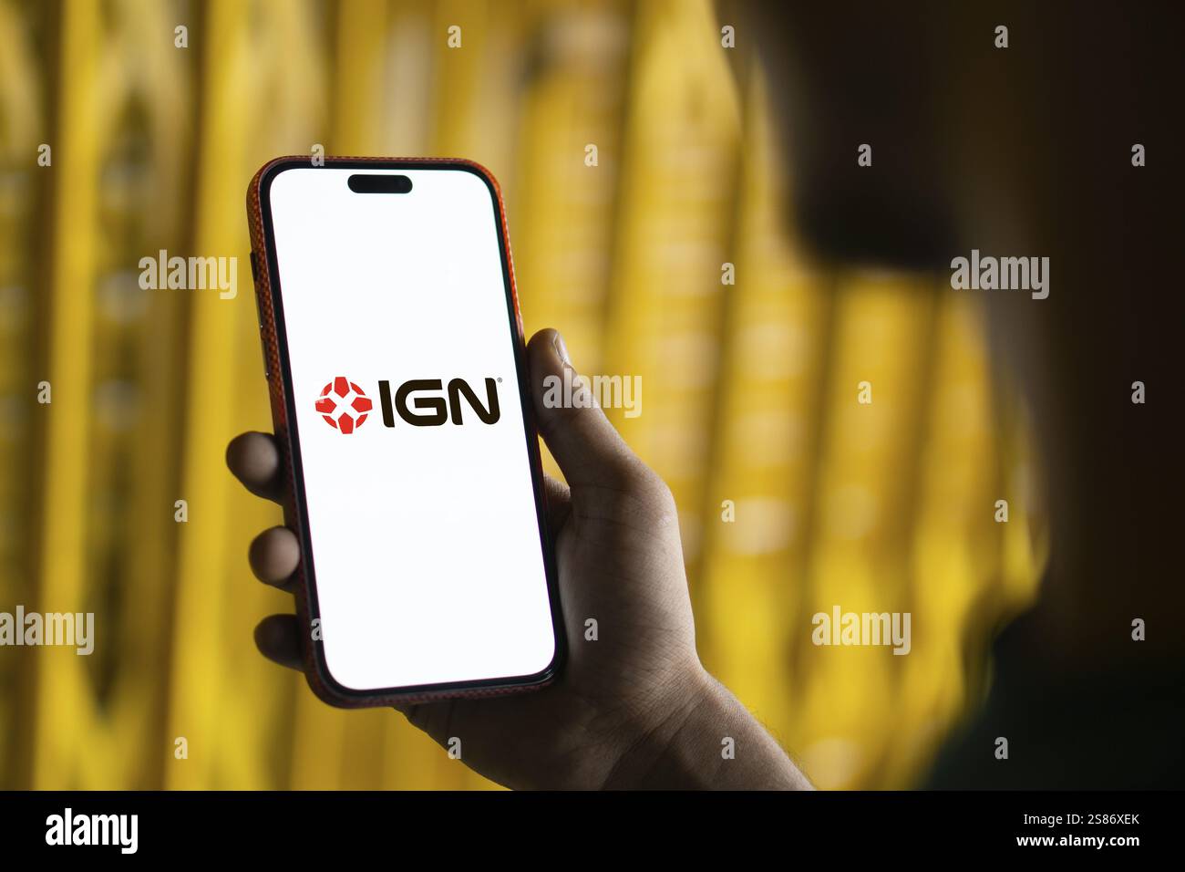 Dhaka, Bangladesh- 20 Jan 2025, ign logo is displayed on smartphone ...